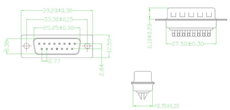 10Pcs D-SUB DB15 Male 2Row 15Pin Plug Wire Solder Type Connector | eBay