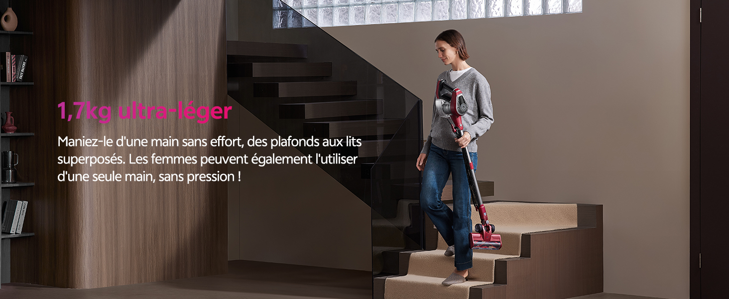 Aspirateur balai Vactidy Blitz C8-Aspirateur Balai Avec Fil-60kPa-500W ...