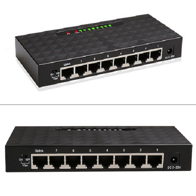 1PCS Smart 8 Port 1000Mbps Gigabit Ethernet Switch Hub Adapter For ...