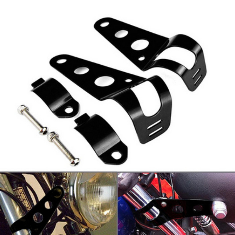 Pair Motorcycle Motorbike Headlight Mount Bracket For 38mm-51mm Fork ...